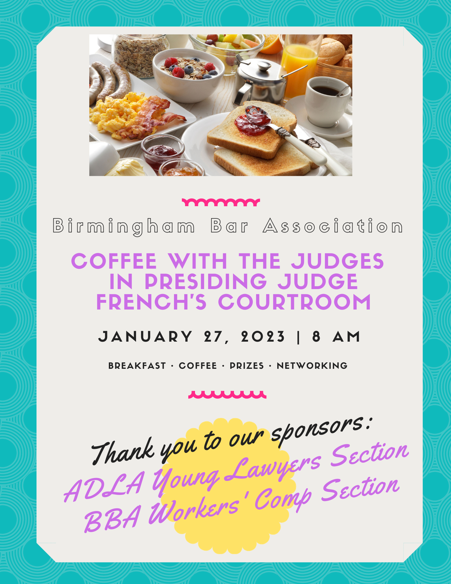 Coffee with the Judges- Birmingham - Alabama Defense Lawyers Association